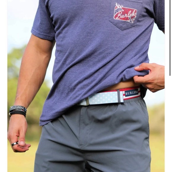 BURLEBO | Accessories | Burlebo Mens American Flag Webbing Belt One ...